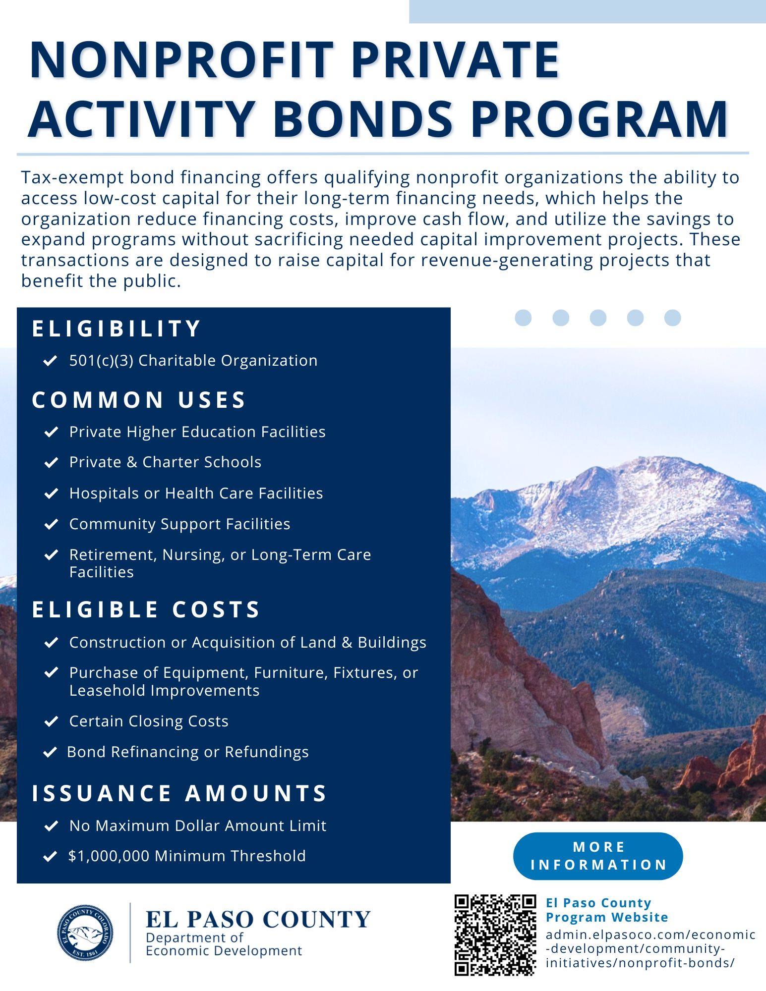 Nonprofit Private Activity Bond Program - El Paso County Administration